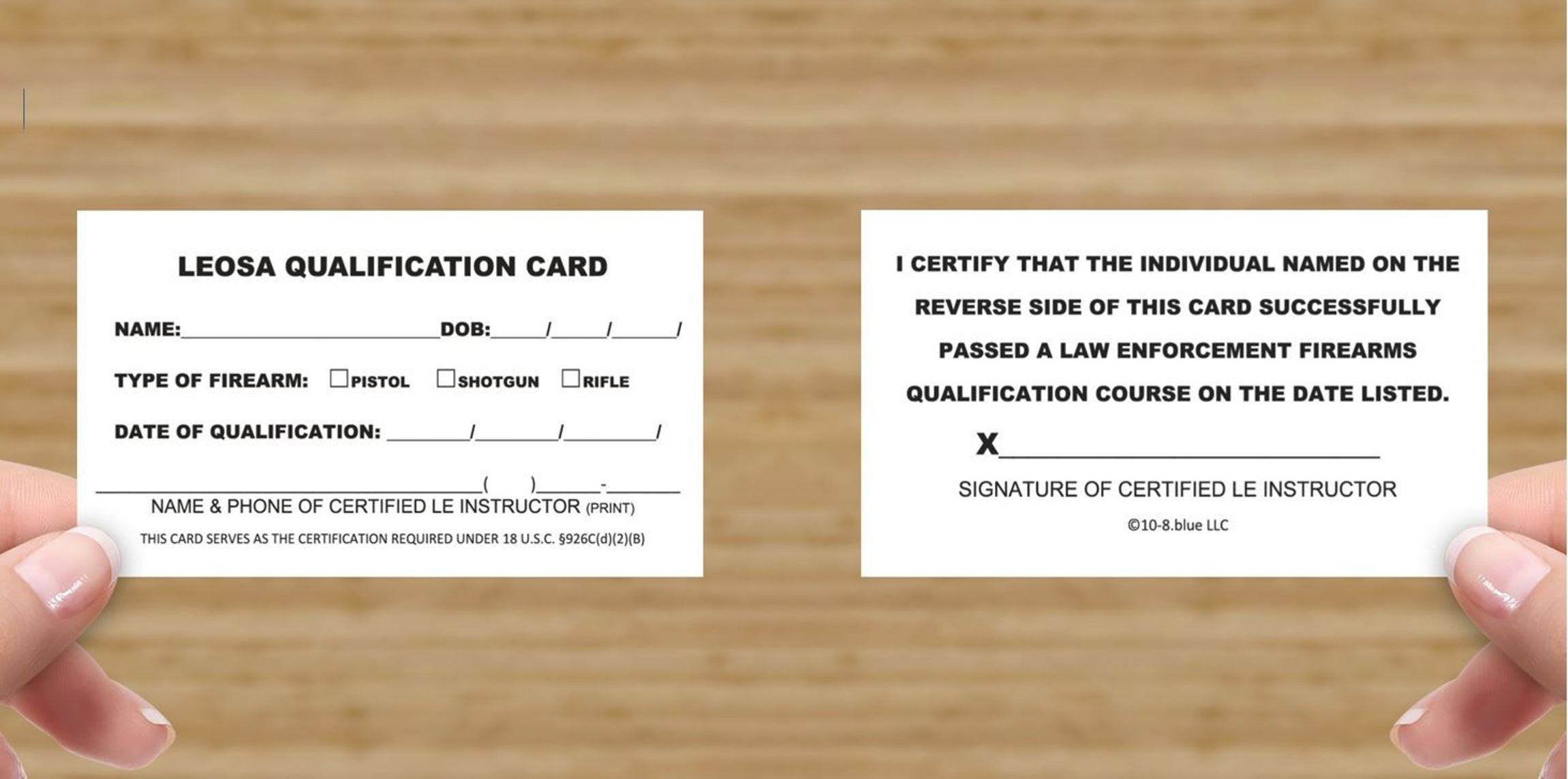 LEOSA Qualification Cards | LEOSA QUALIFICATION CARDS